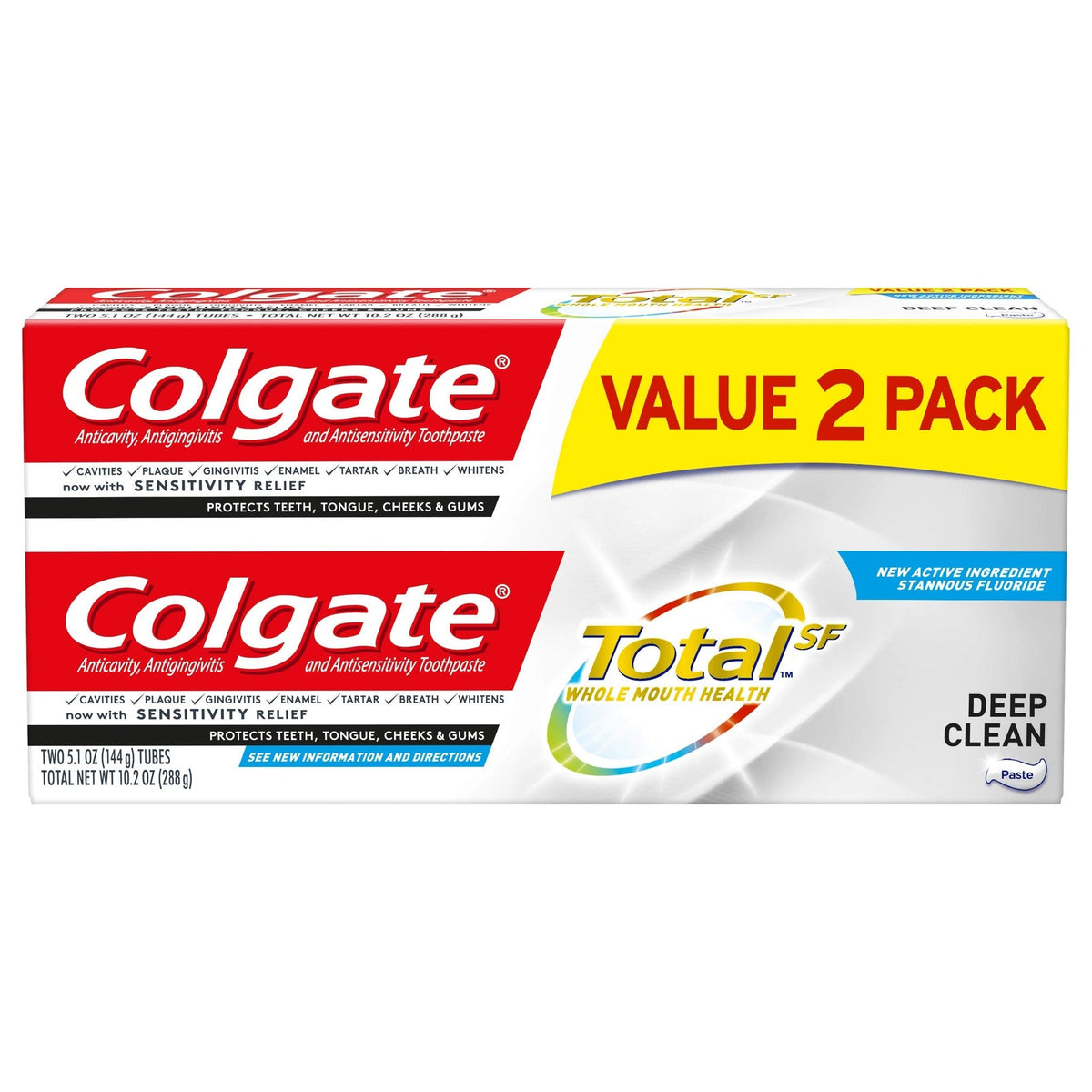 Colgate Total Toothpaste Deep Clean (5.1 oz, 2 Pack) – AERii
