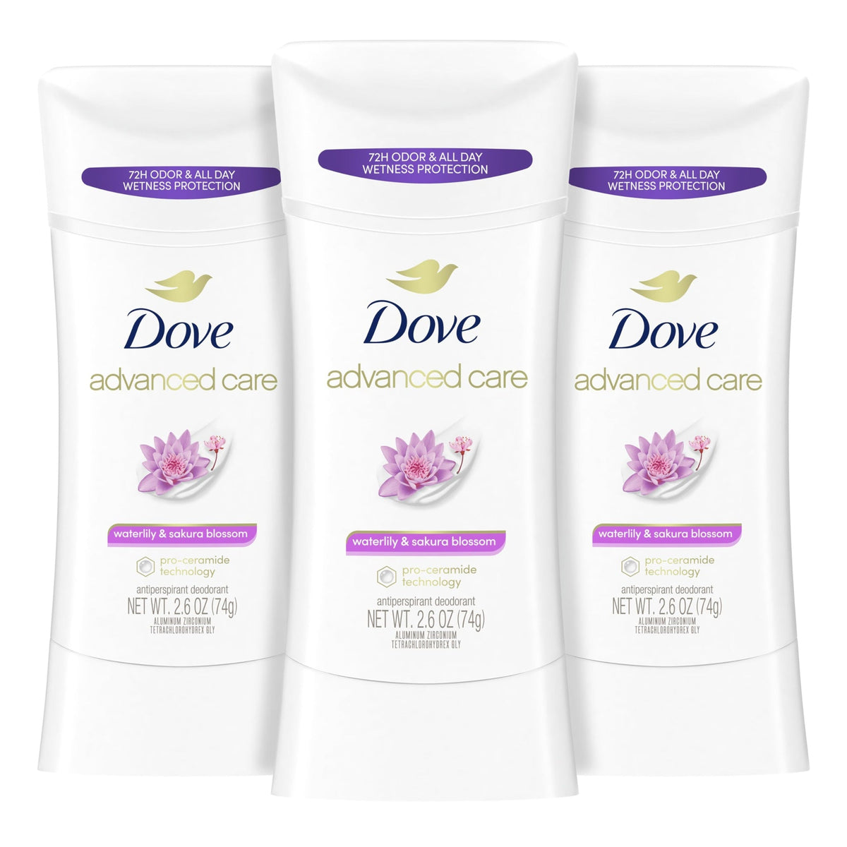 Dove Antiperspirant Deodorant Waterlily & Sakura (3 ct) – AERii