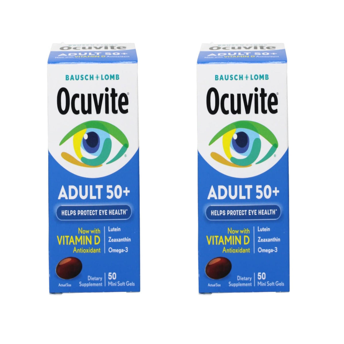 Ocuvite Eye Vitamin Adults 50+ Softgels (50 ct, 2 pk) – AERii